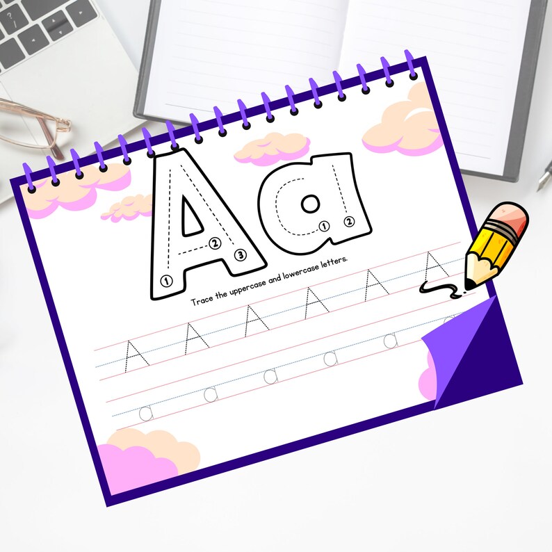 Cloud Design Alphabet Worksheets for Kids BOYS AND GIRLS Preschool ...