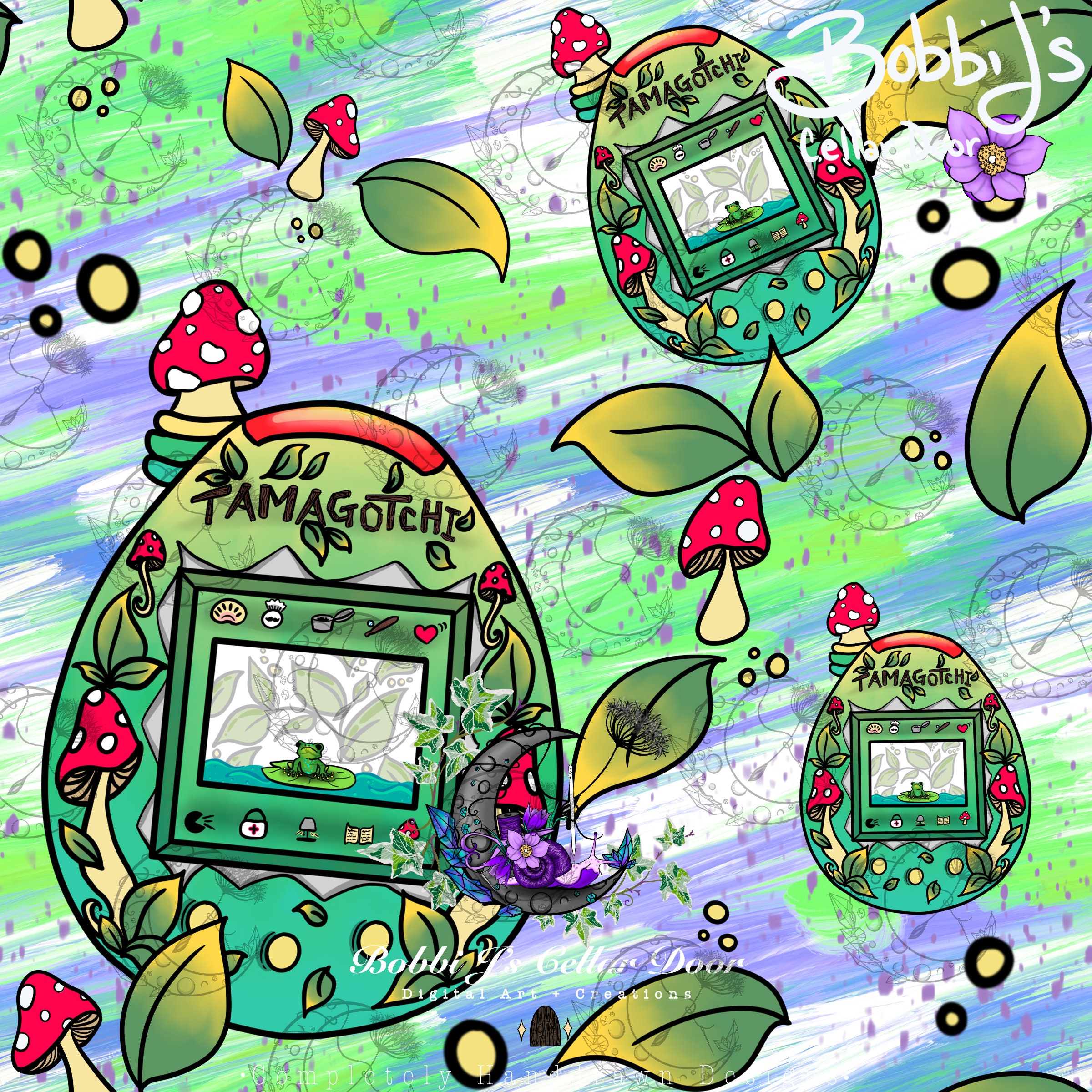 Cottagecore Games Spring Seamless Design Vintage Gamer Digital Seamless ...