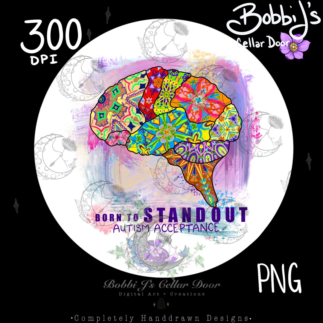 Autism Acceptance PNG Design Looking Through Digital PNG Design - Etsy