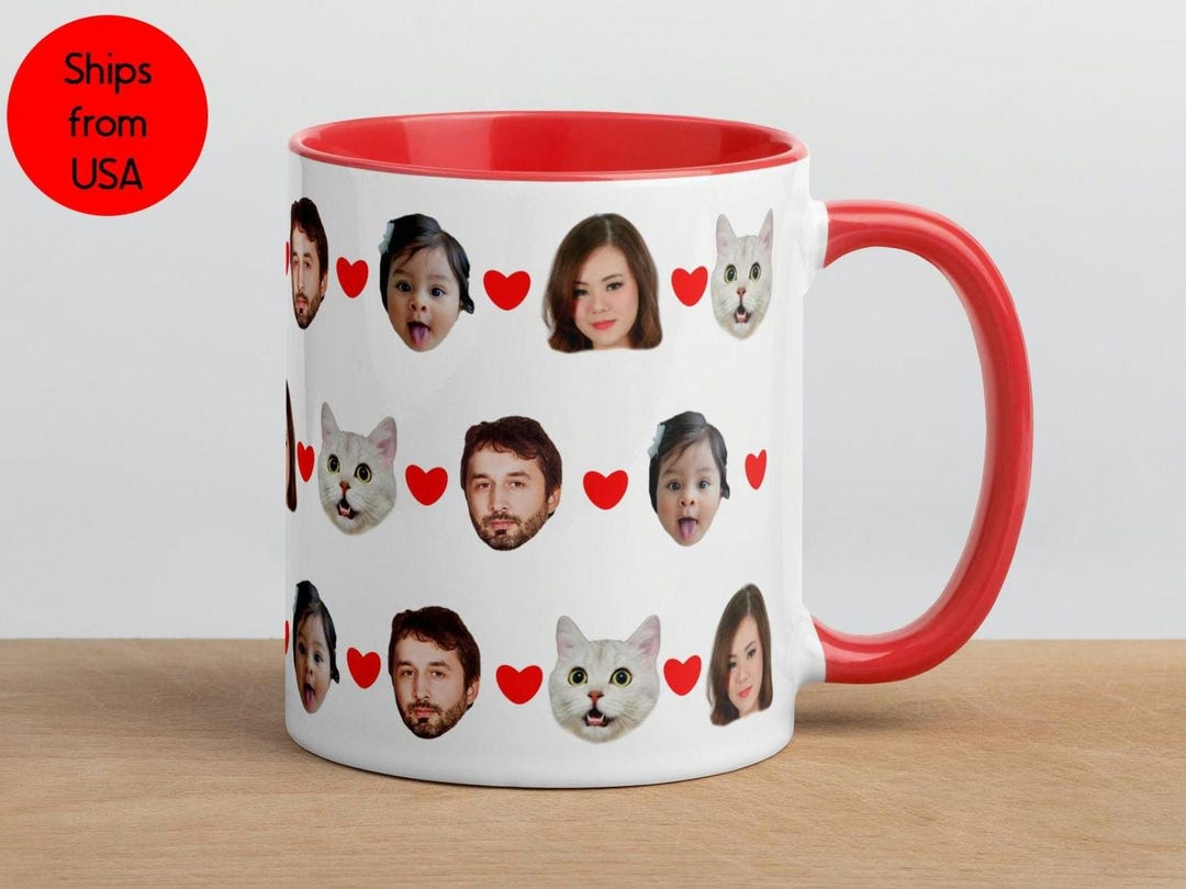 Custom Mug, Personalized Mug, Multiple Face Mug, Baby Face Photo Mug ...