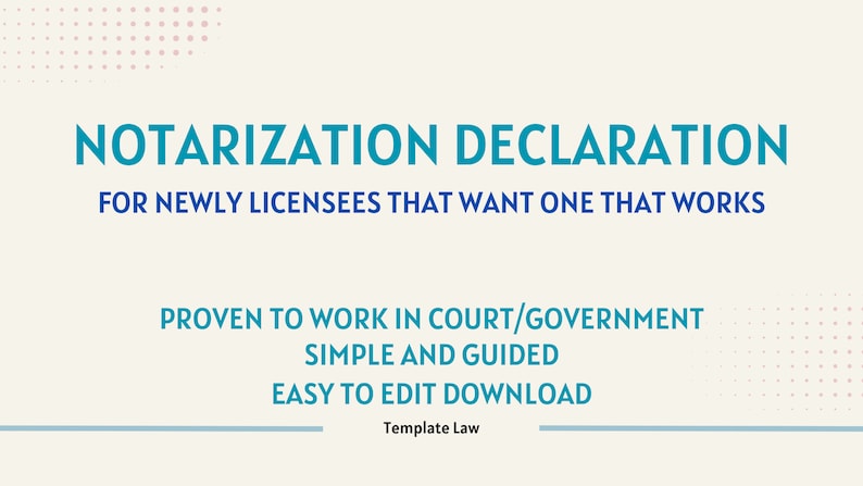 Notarization Cover Letter Template - Etsy