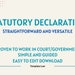 Statutory Declaration - Template - Etsy UK