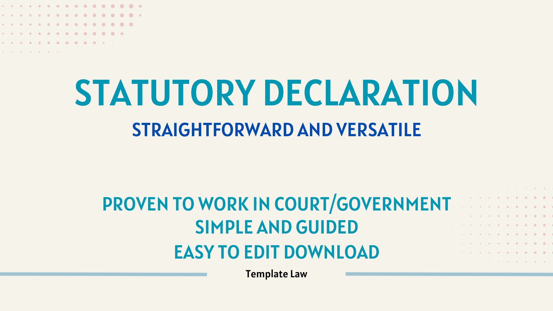 Statutory Declaration - Template - Etsy UK