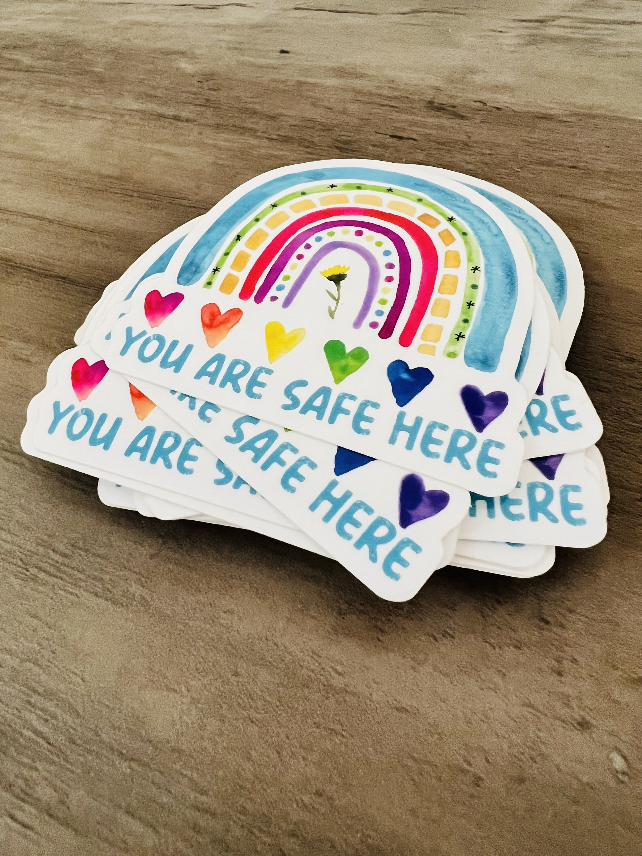 Classroom Safe Space Sticker: Watercolor Rainbow LGBTQ Inclusion - Etsy