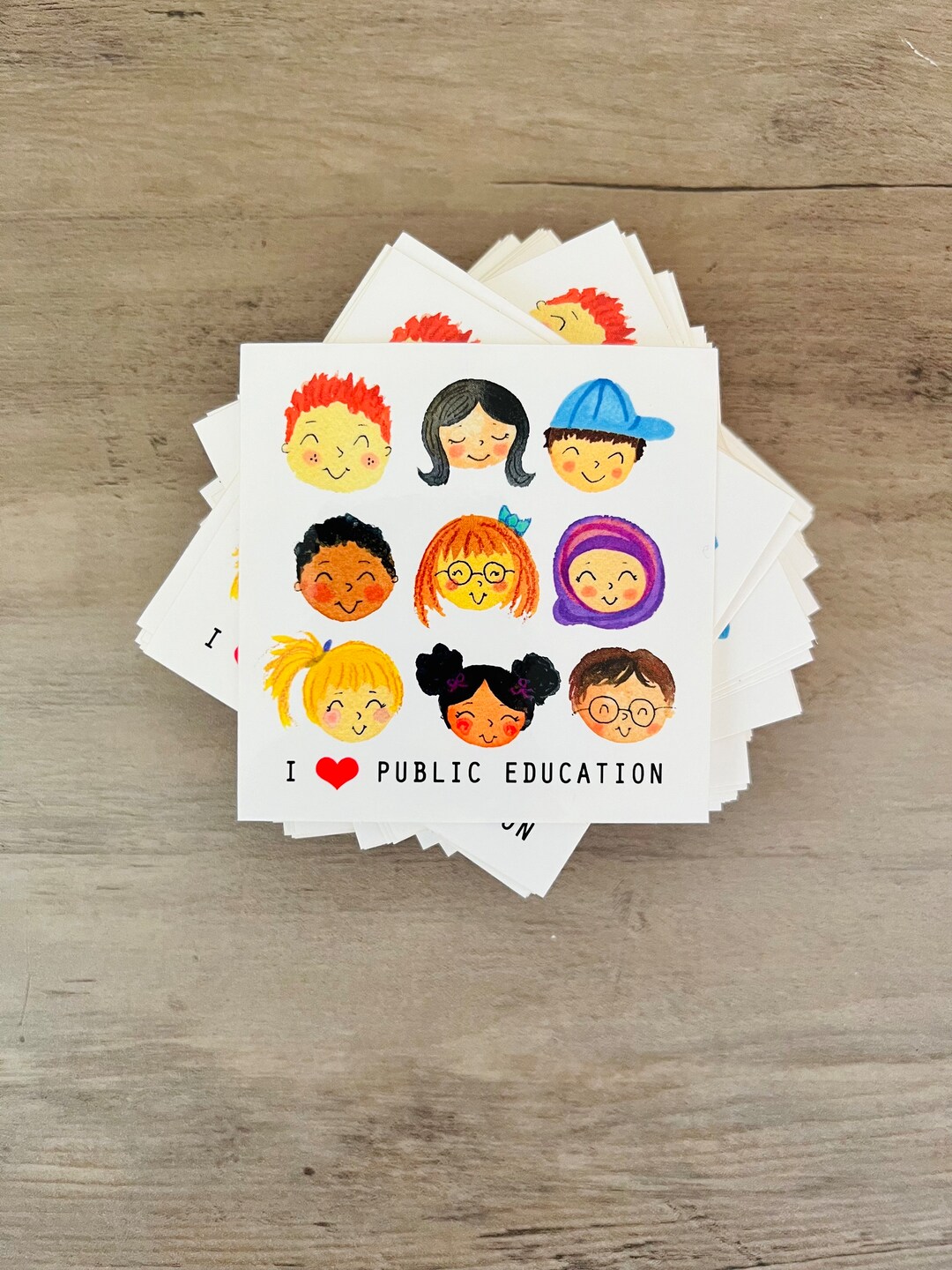 Public Education Sticker: Diversity Watercolor Art for Teachers - Etsy