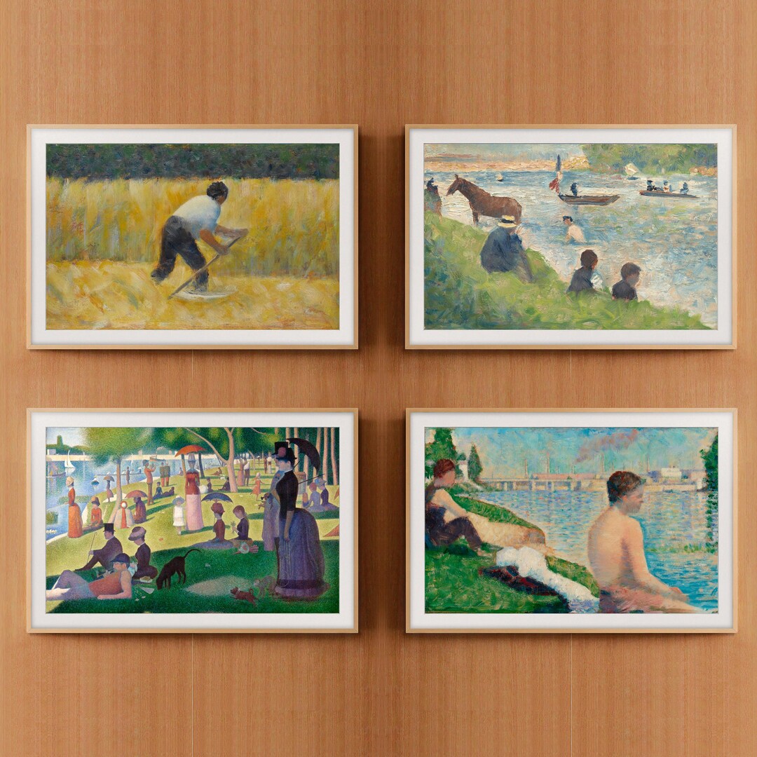 Georges Seurat Print Set of 4 | Museum-quality Digital Artwork | Iconic ...