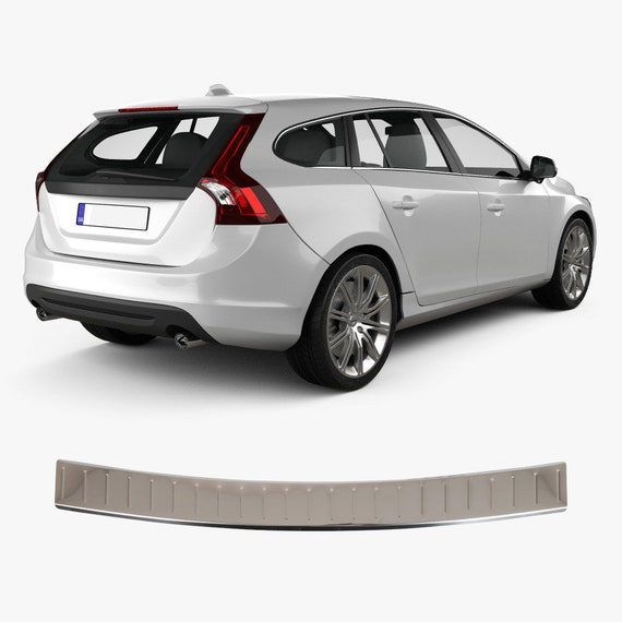 For VOLVO V60 2010 Glossy Rear Bumper Protector Chrome Etsy Canada
