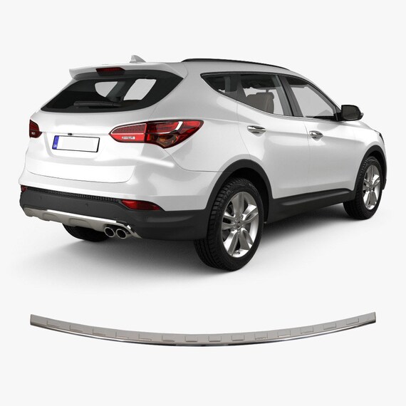 For HYUNDAI SANTA FE 3 2012 Glossy Rear Bumper Protector Chrome Etsy