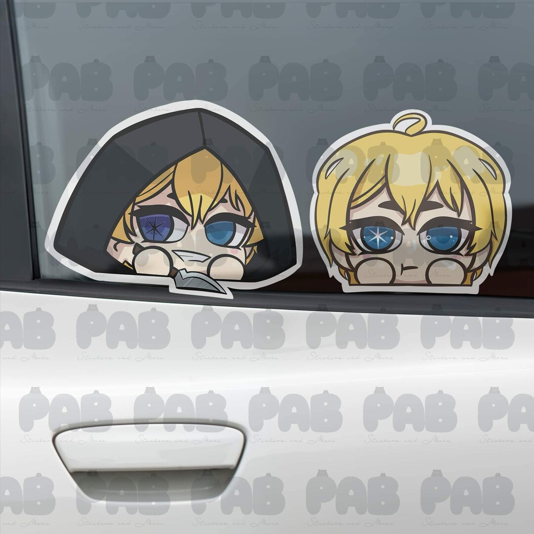 Aqua Peeker Sticker - Etsy