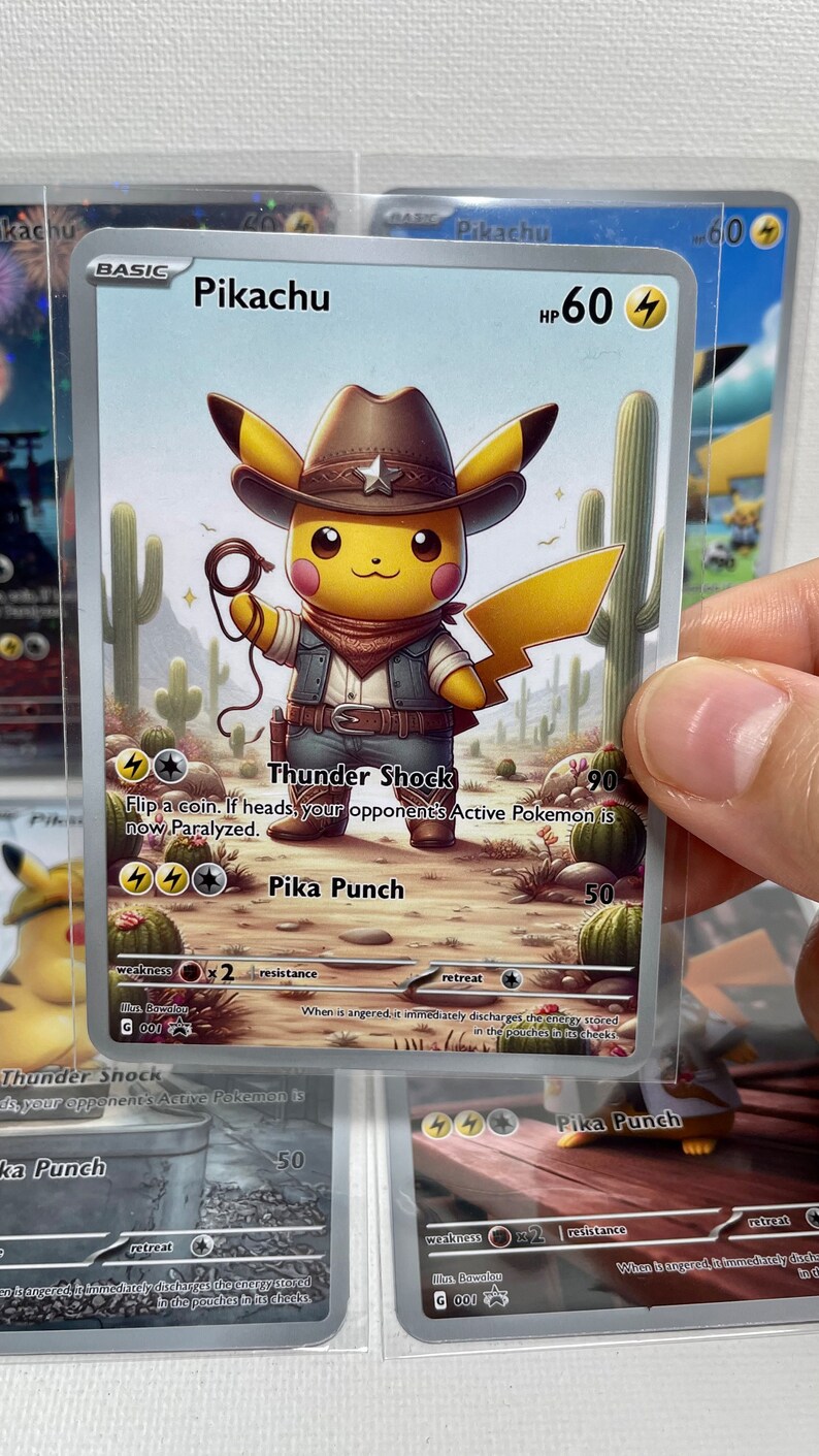 CUSTOM Pokémon Card Designs Unique Art Prints and Gift Pikachu ...