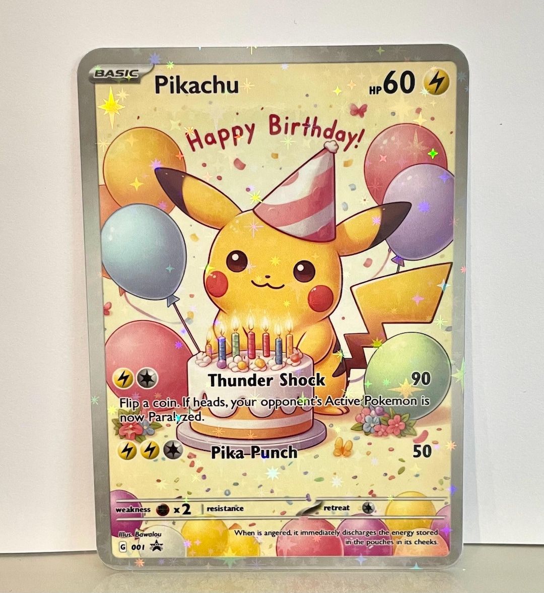 CUSTOM Pokémon Card Designs Unique Art Prints and Gift Birthday Pikachu ...