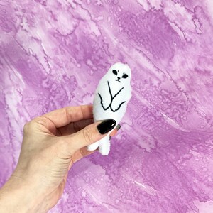 Stuffy Batcat Soft Black and White Monster Cat Plush Doll With Baby ...