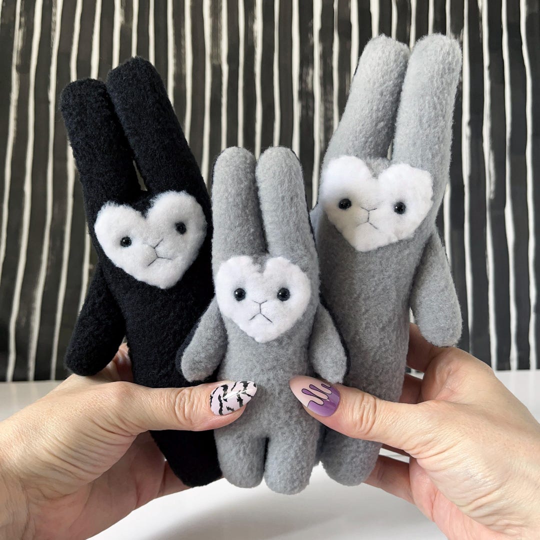 Bad Bunny Family - Three Doll Collection, Weird Rabbit Doll Plushies ...