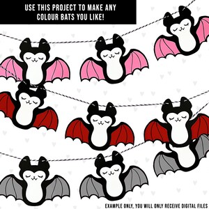 Bat Garland Digital Project - Make Your Own Paper Bat Garland for ...