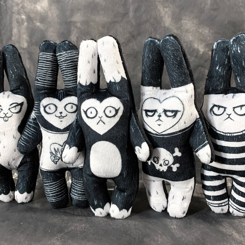 Bad Bunny Family Set 1 Five Doll Collection Weird Rabbit - Etsy