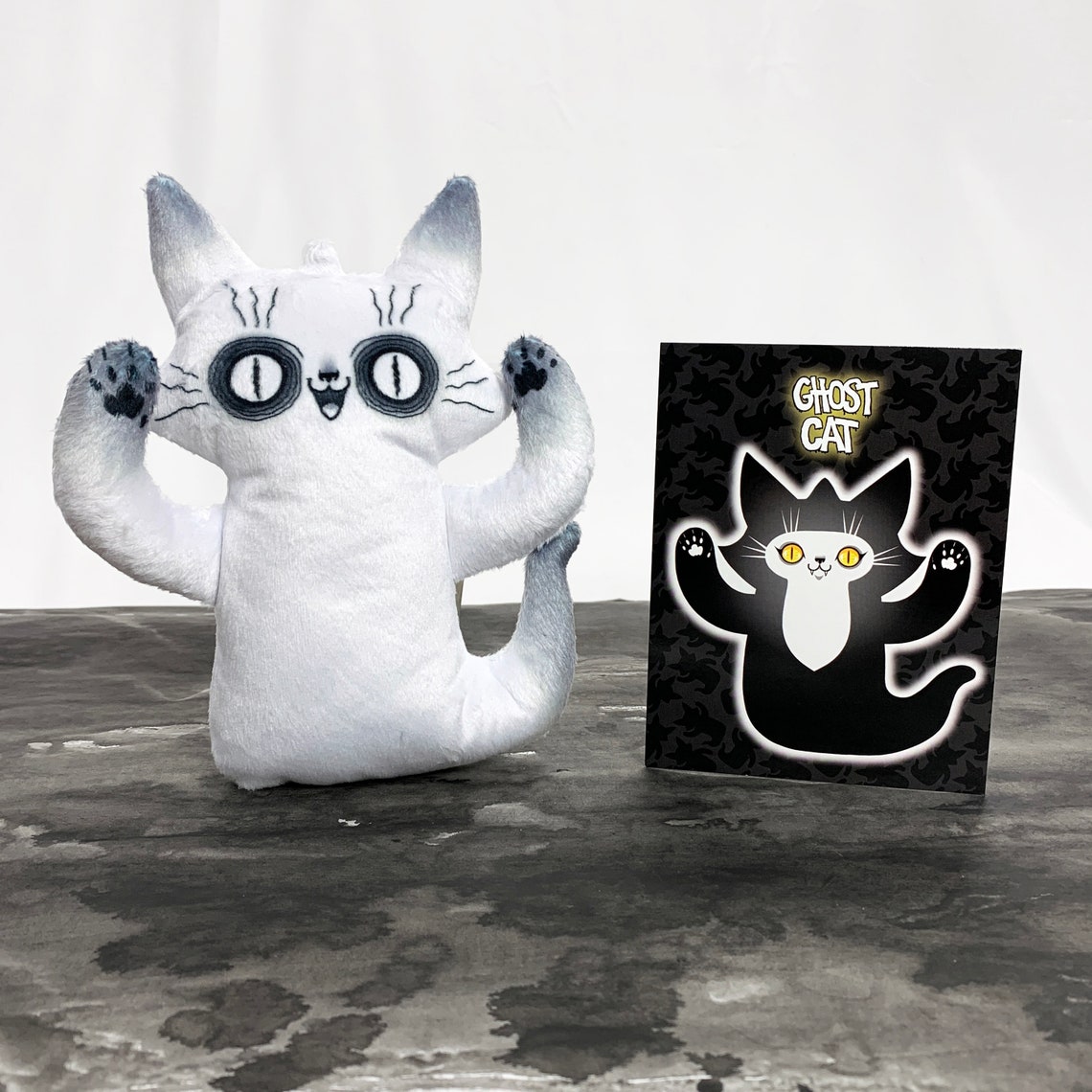 Ghost Cat Plush Toy Spooky Ghost Comes With a Cute | Etsy