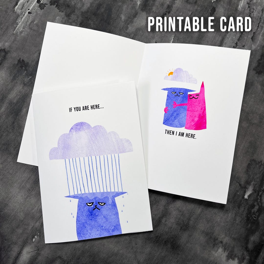 Printable Support Card: Friendship Bereavement Card (digital Download ...
