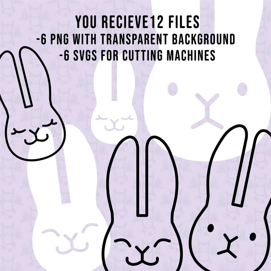 SVG Files - Bunny Family, Cute Rabbit Family, Digital Files for ...