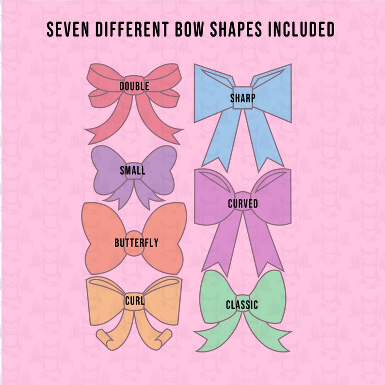 Bow Shapes Digital Files: SVG & PNG Clipart (digital Download) - Etsy