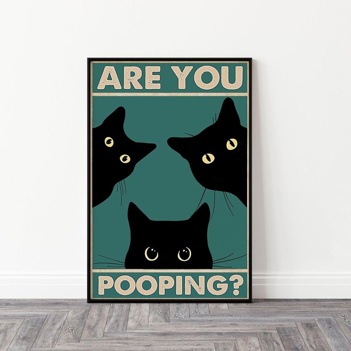 Nice Butt Retro Poster, Funny Bathroom Poster, Vintage Poster, Home ...