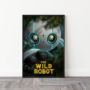 The Wild Robot Movie Poster, Wrapped Frame Canvas Poster,home Decor ...