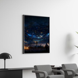Starry Sky Posters,canvas Poster Printing, Art Printing, Home ...