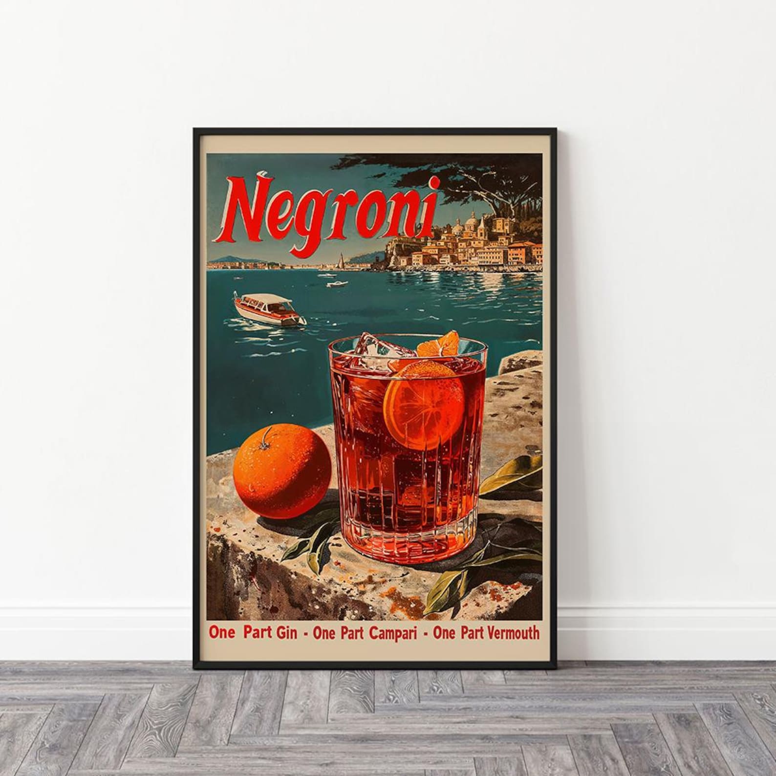 Classic Negroni Cocktail Vintage Style Posters,canvas Poster Printing ...