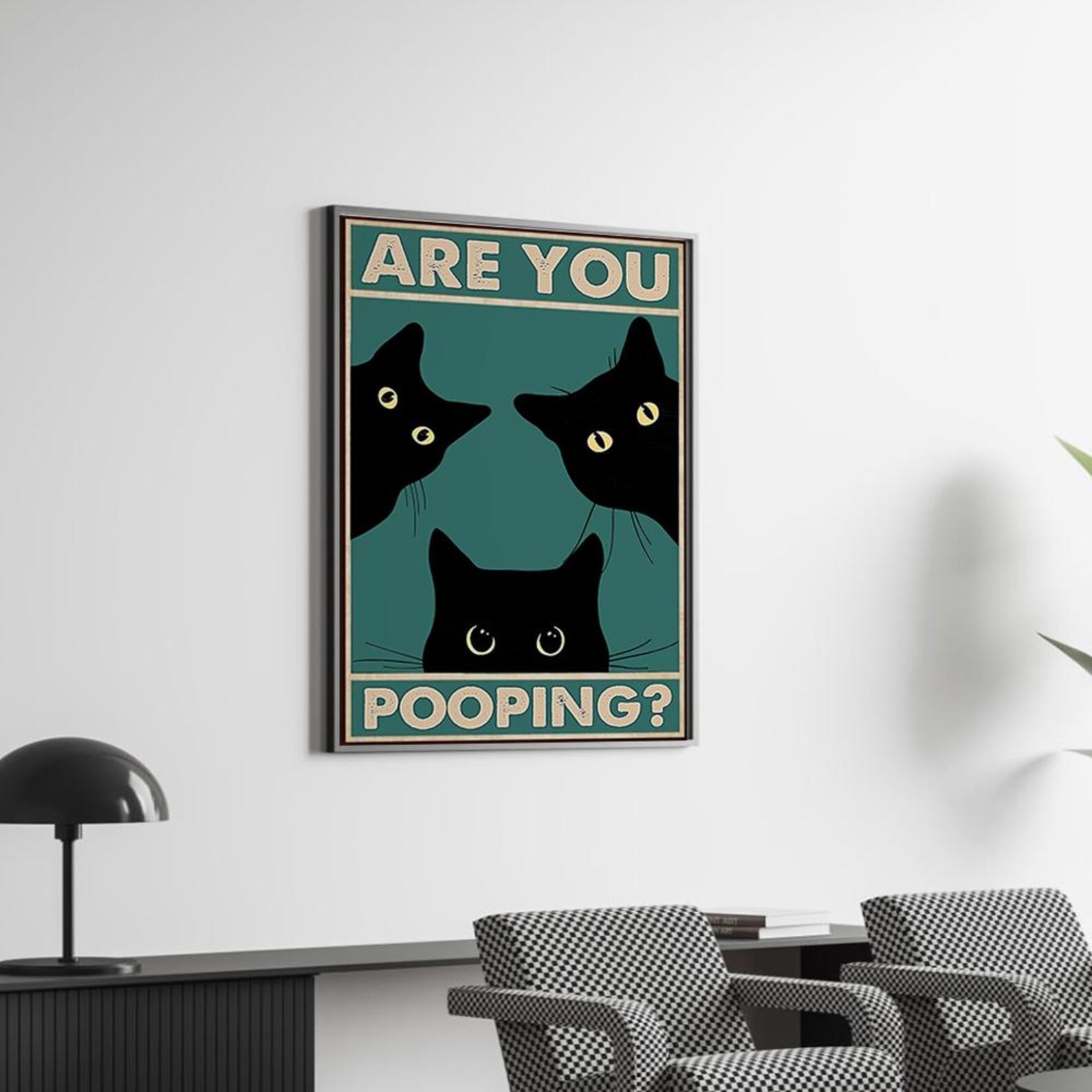 Nice Butt Retro Poster, Funny Bathroom Poster, Vintage Poster, Home ...