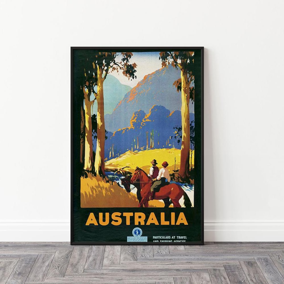 Australian Bush Mapworld Poster,canvas Poster Printing, Art Printing ...