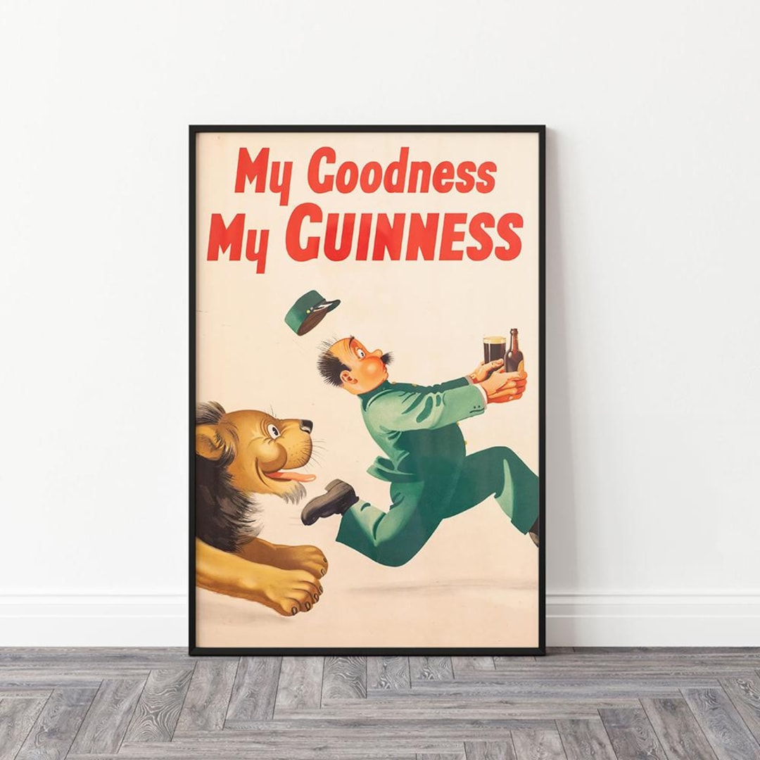My Goodness My Guinness Poster Beer Advertisement, Bar Wall Art, Home ...