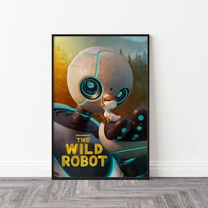 The Wild Robot Movie Poster, Wrapped Frame Canvas Poster,home Decor ...