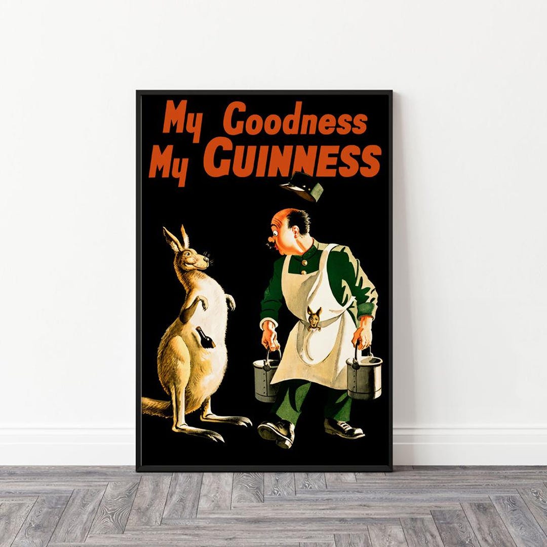 My Goodness My Guinness, Retro Poster, Art Poster, Home Decoration - Etsy