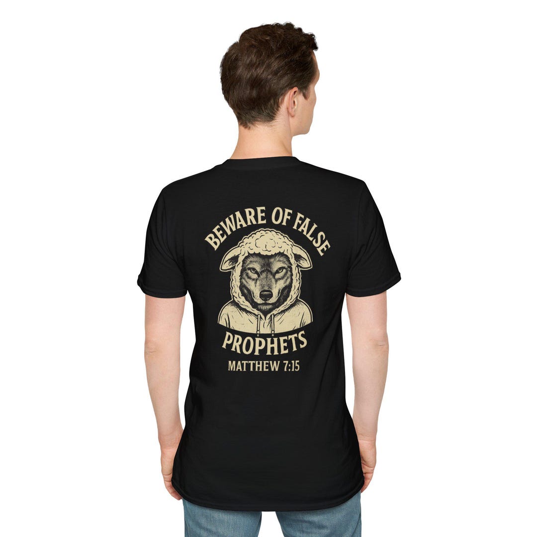 Beware of False Prophets Shirt - Wolf in Sheep's Clothing - Matthew 7: ...