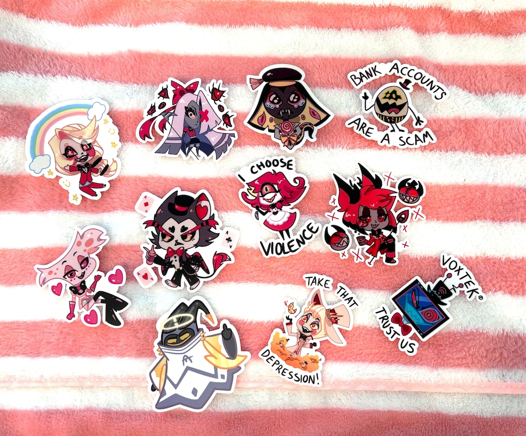 Hazbin Hotel Sticker Pack (11 Stickers) - Etsy