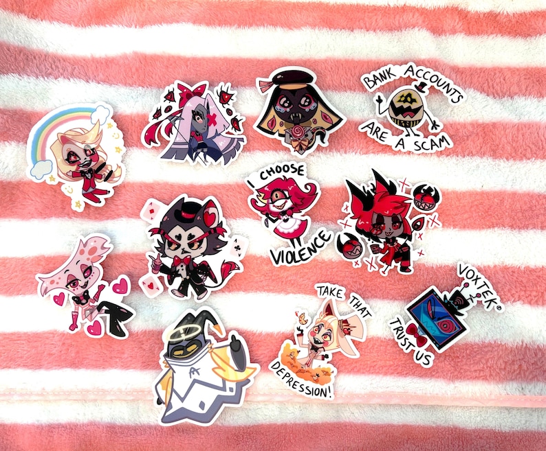 Hazbin Hotel Sticker Pack (11 Stickers) - Etsy