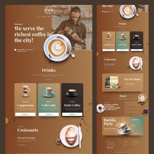 Unique Coffee Shop Ideas Clean Modern Layout Wordpress Theme Stylish ...