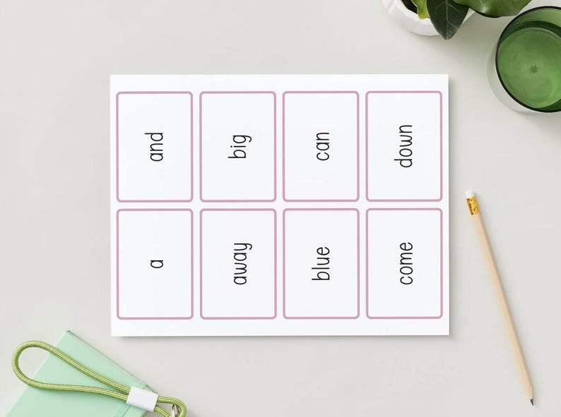 Kindergarten Dolch Sight Word Flashcards - Etsy
