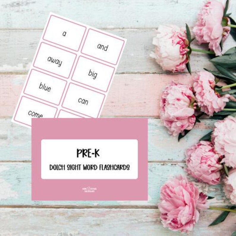 Pre-k Dolch Sight Word Flashcards - Etsy Australia