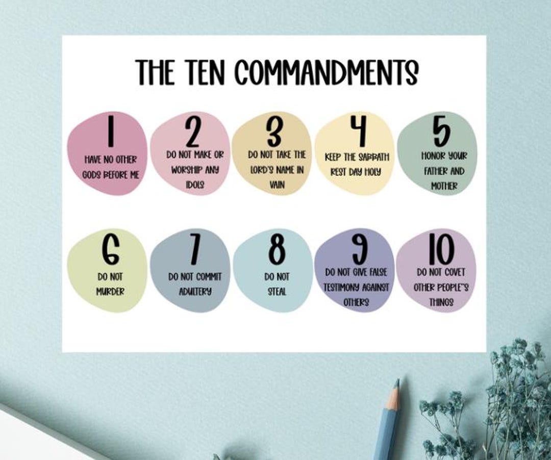 The Ten Commandments PRINTABLE - Etsy
