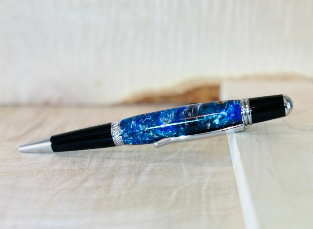 Executive Pen in Space Nebula Resin - Etsy
