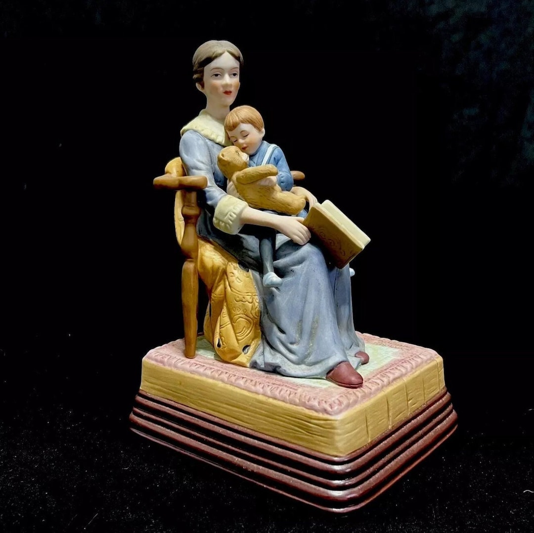 NORMAN ROCKWELL BEDTIME Music Box 1985 Plays Brahm's Lullaby - Etsy