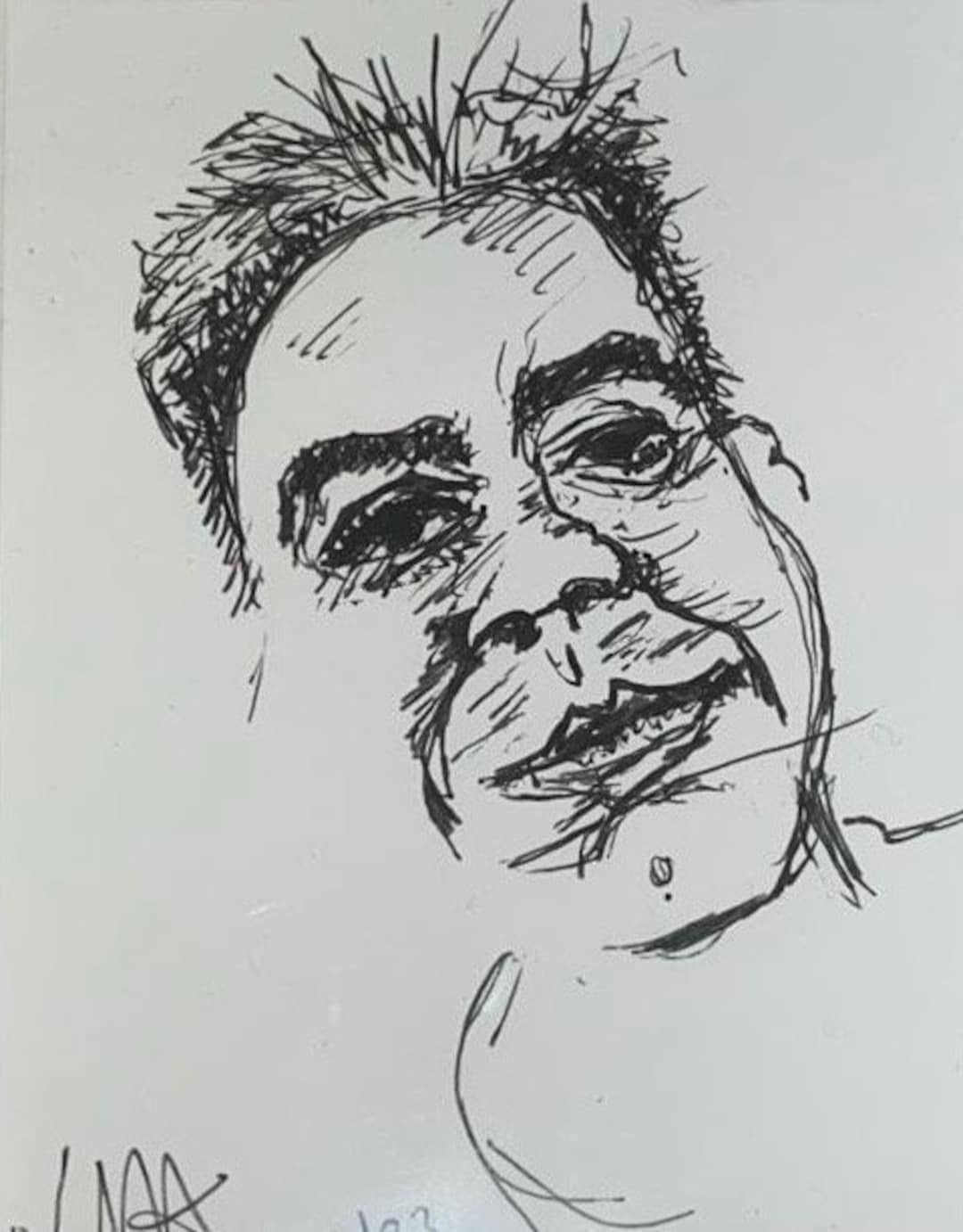 Simple Sketch Portrait in Pen - Etsy