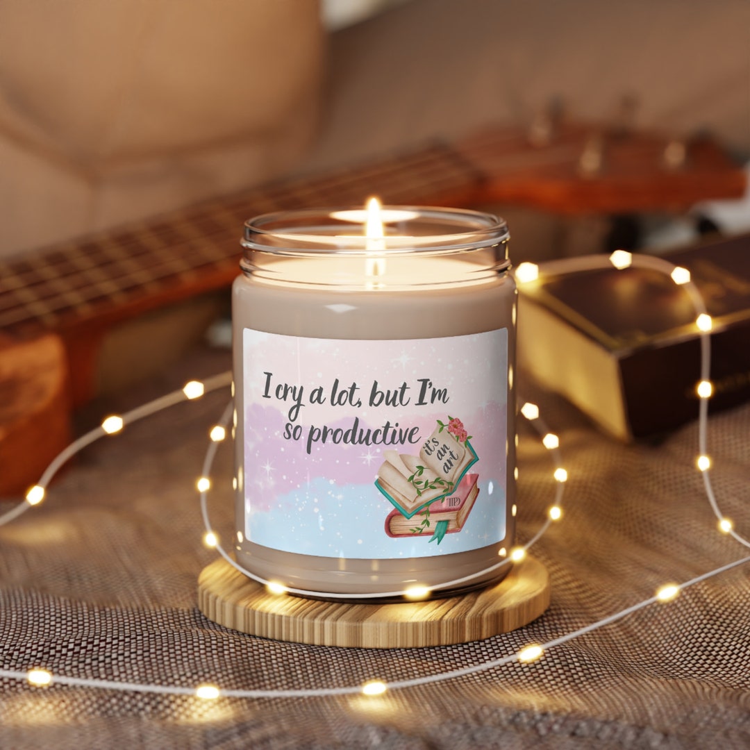I Cry A Lot but I'm so Productive..it's an Art Soy Candle, Gift Idea ...
