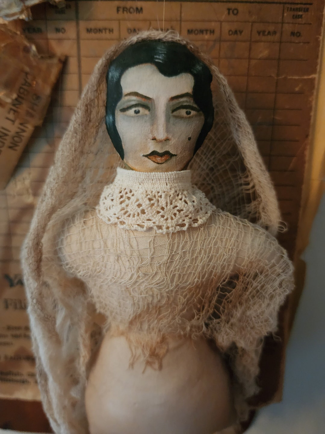 Hand Painted Ghost Doll - Etsy