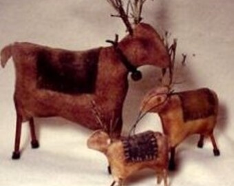 Primitive Reindeer | Etsy