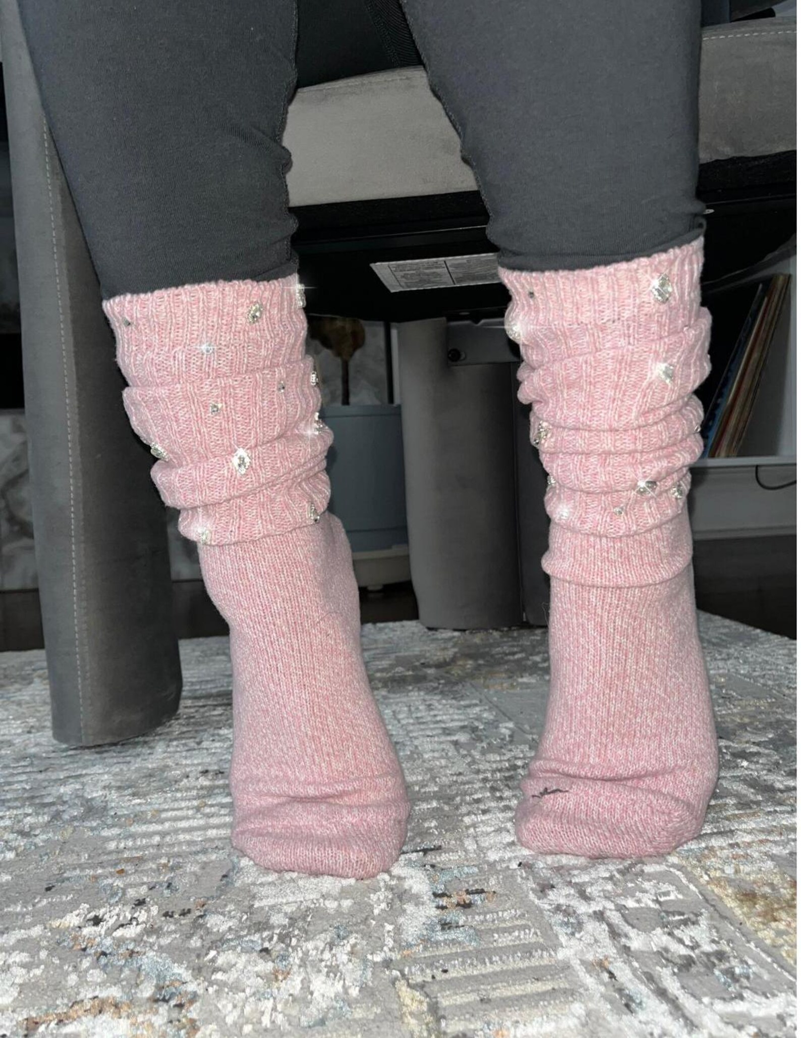 Custom Bedazzled Slouch Socks – Your Style, Your Sparkle! - Etsy