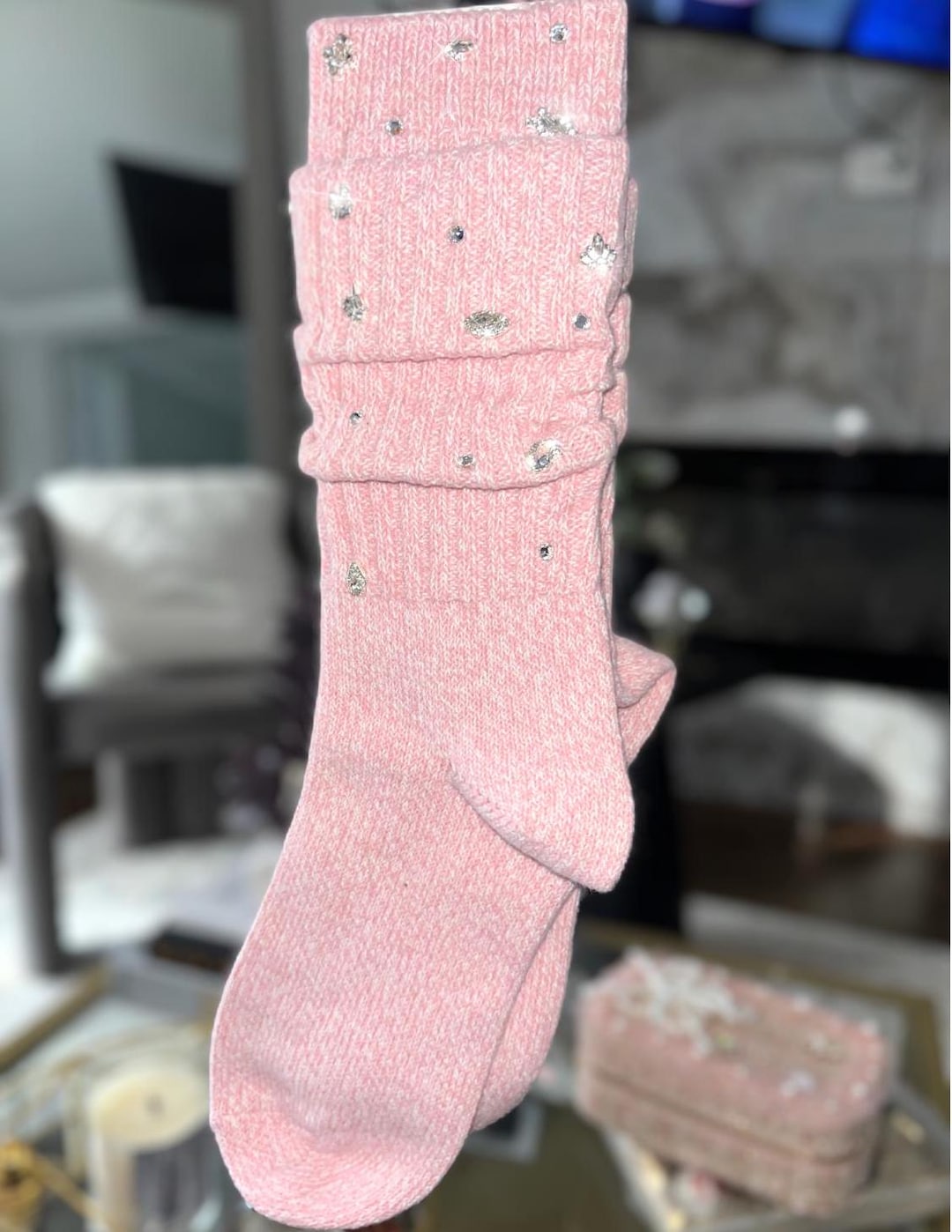 Custom Bedazzled Slouch Socks – Your Style, Your Sparkle! - Etsy