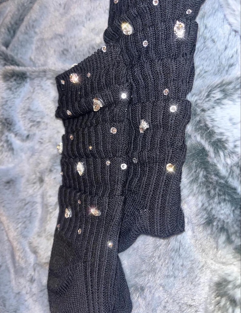 Custom Bedazzled Slouch Socks – Your Style, Your Sparkle! - Etsy