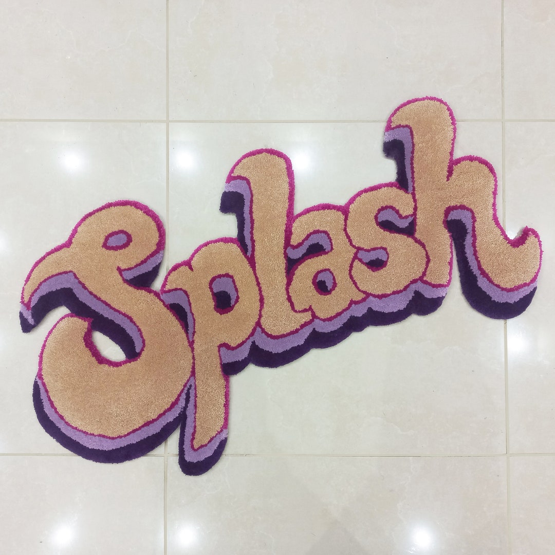 Splash Rug, Hand Tufted Rug, Bathroom Rug, Handmade Rug, Fluffy Rug ...