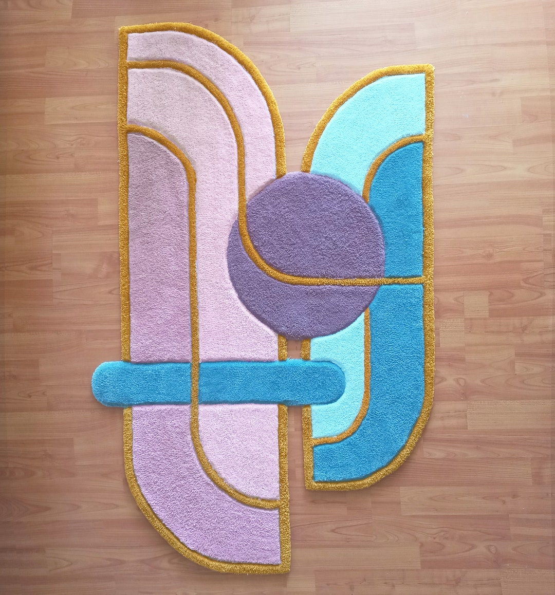 Art Deco Rug, Art Deco Style, Geometric Shaped Rug, Geometric Rug, Hand ...